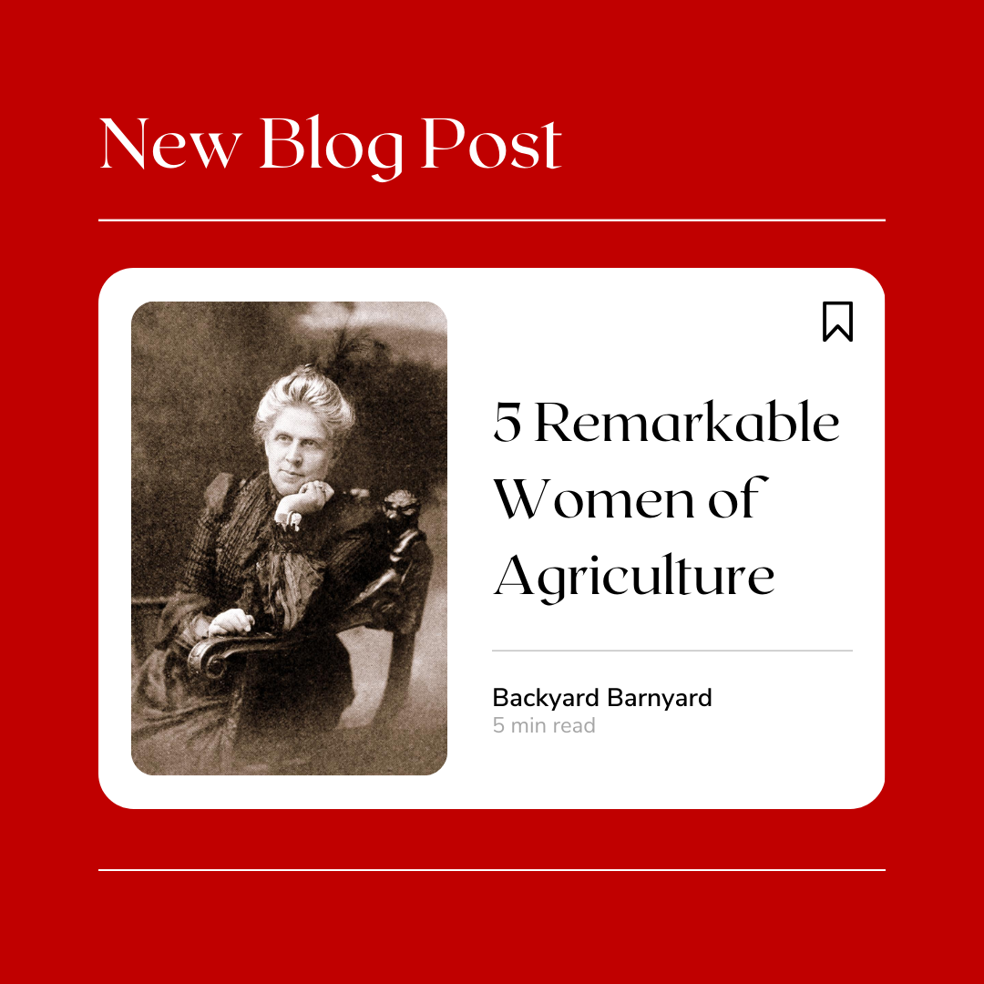 5 Remarkable Women of Agriculture – Backyard Barnyard